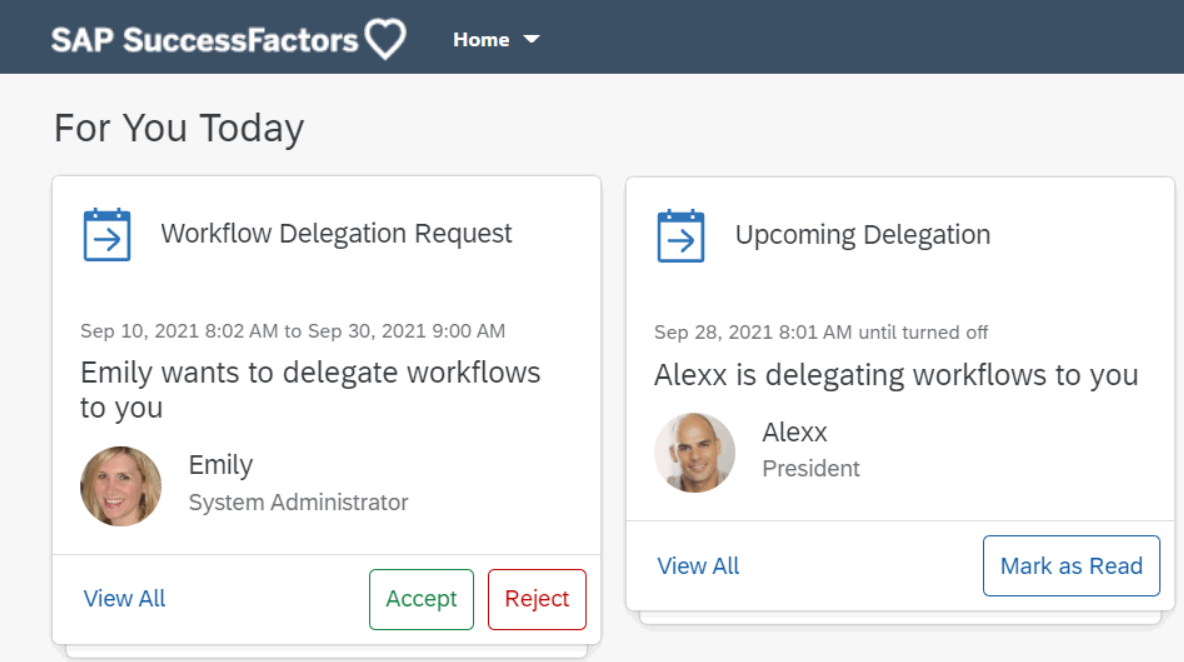 HuRis Support: Nieuwe Successfactors homepage - HuRis